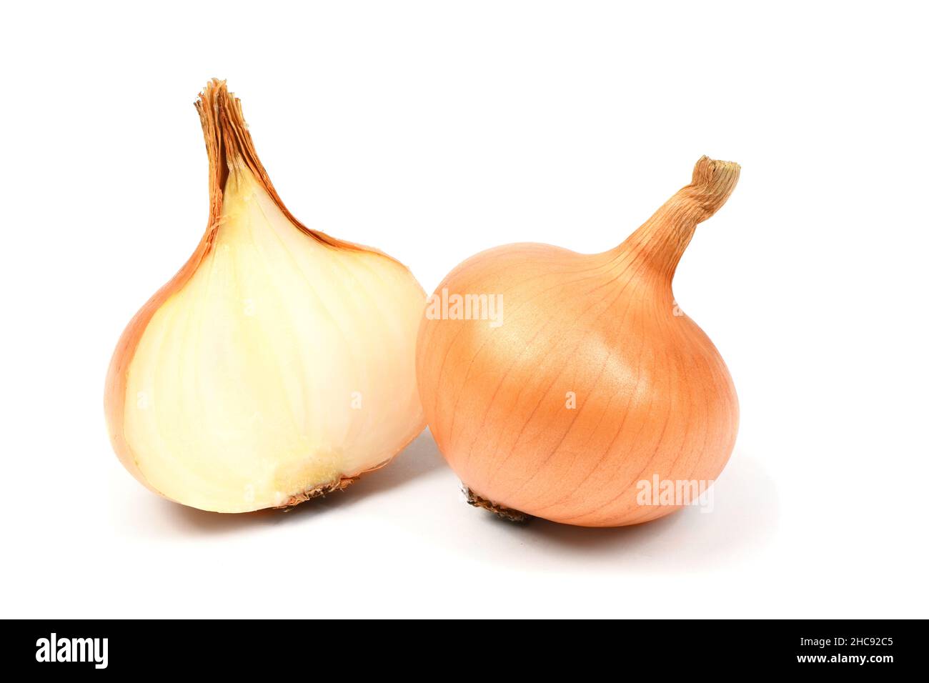 Yellow onion bulbs on white background. High resolution photo. Full ...
