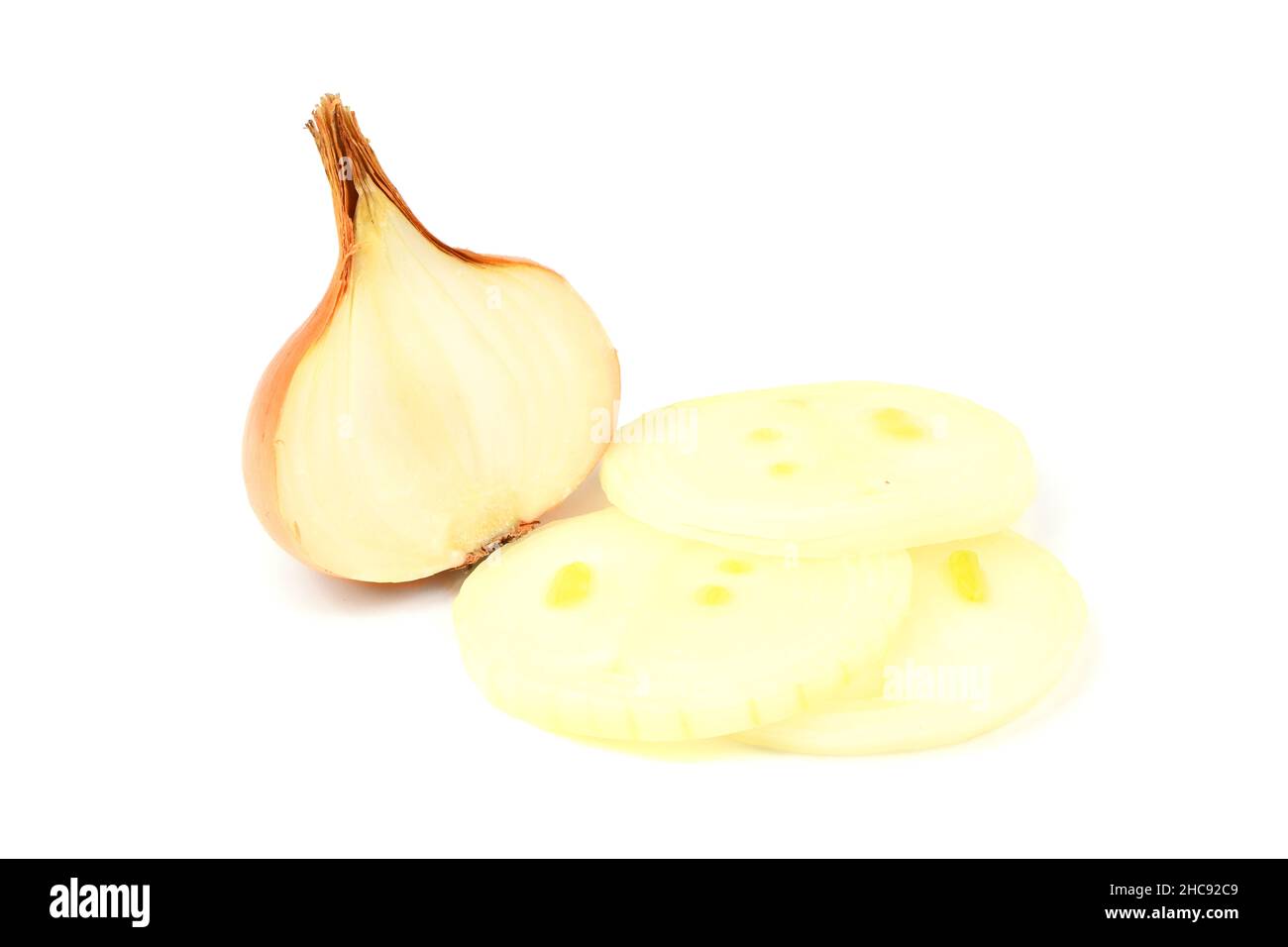 Yellow onion bulbs on white background. High resolution photo. Full ...