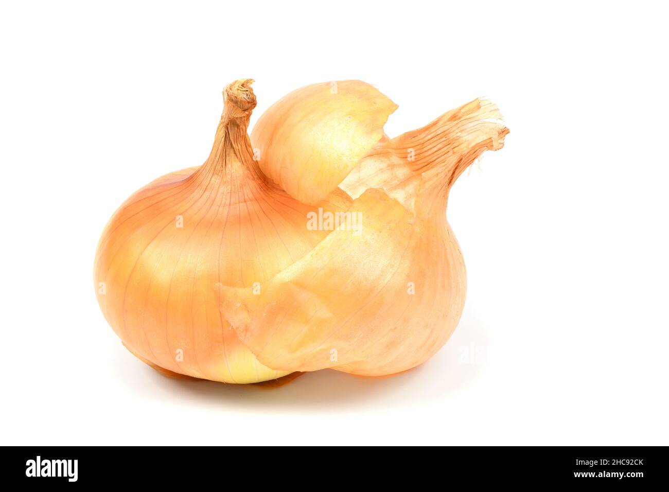 Yellow onion bulbs on white background. High resolution photo. Full ...