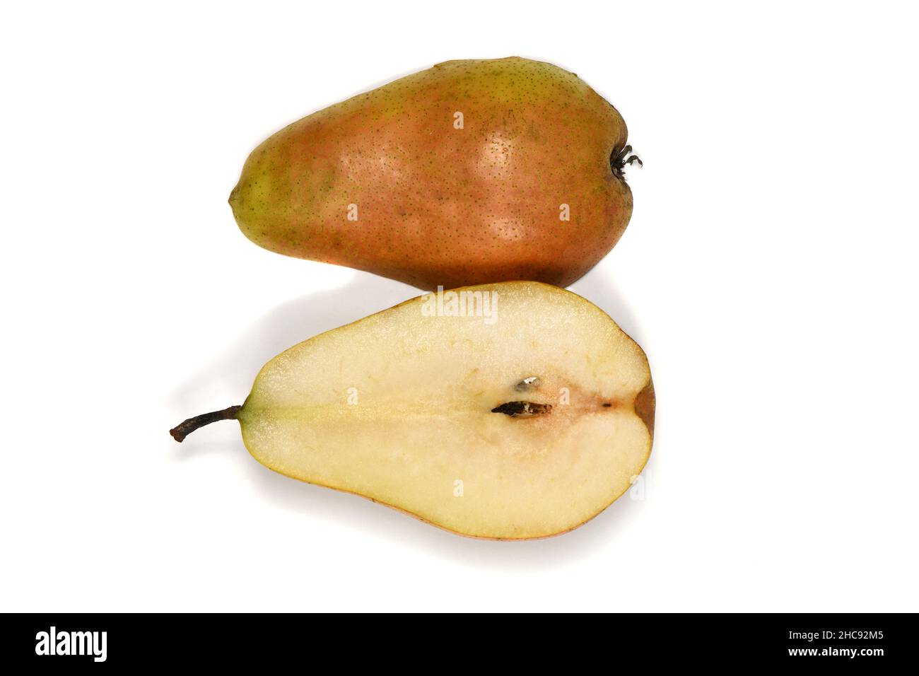 Pears isolated on white background. Pears macro studio photo. High ...