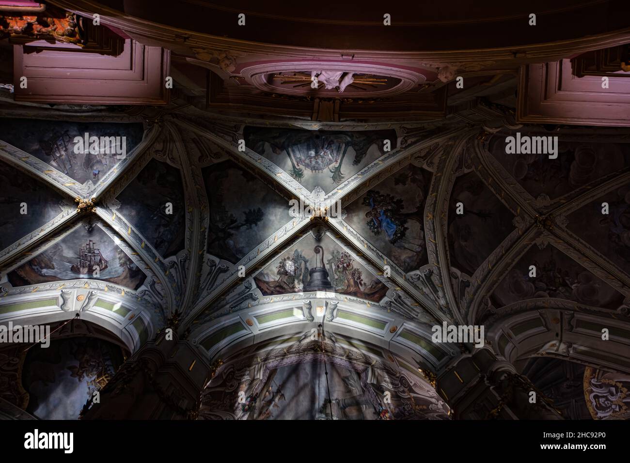 Lviv, Ukraine - December 25, 2021: Interior of The Archcathedral ...