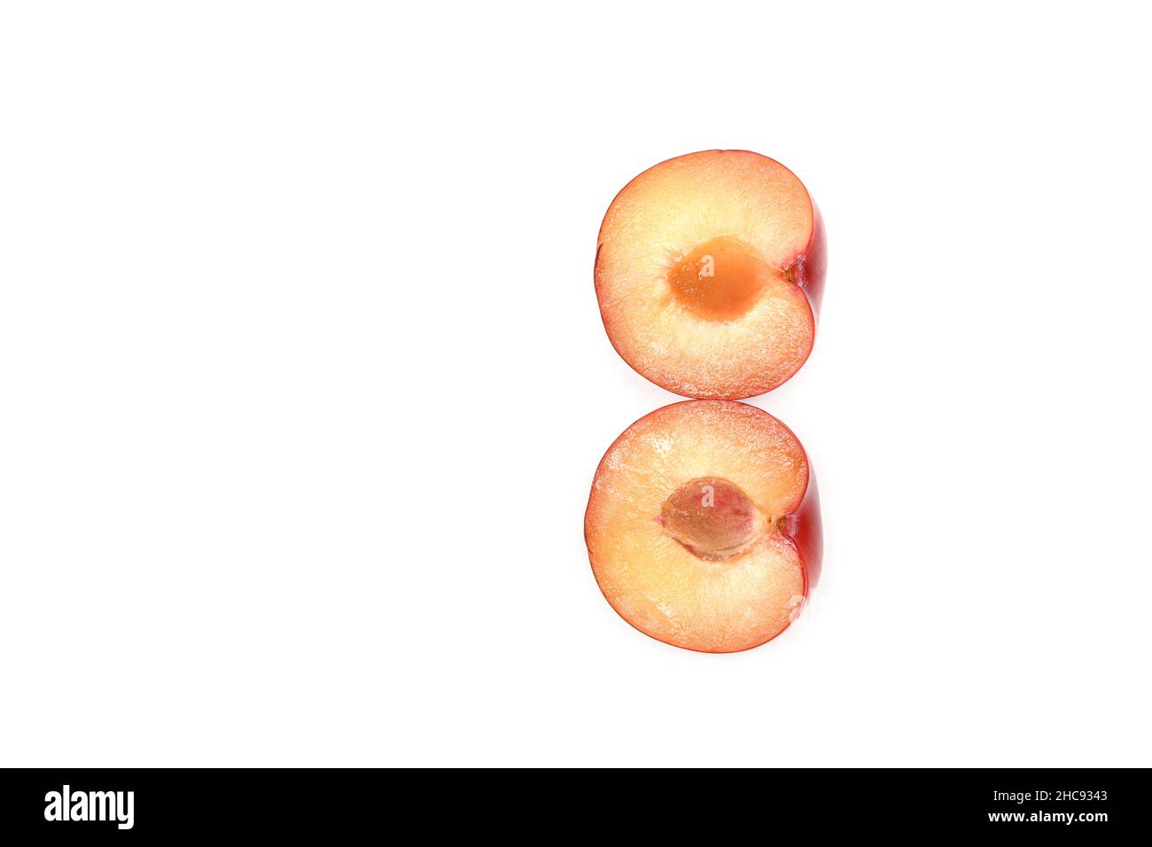 Ripe plum fruit isolated on white background. High resolution photo ...