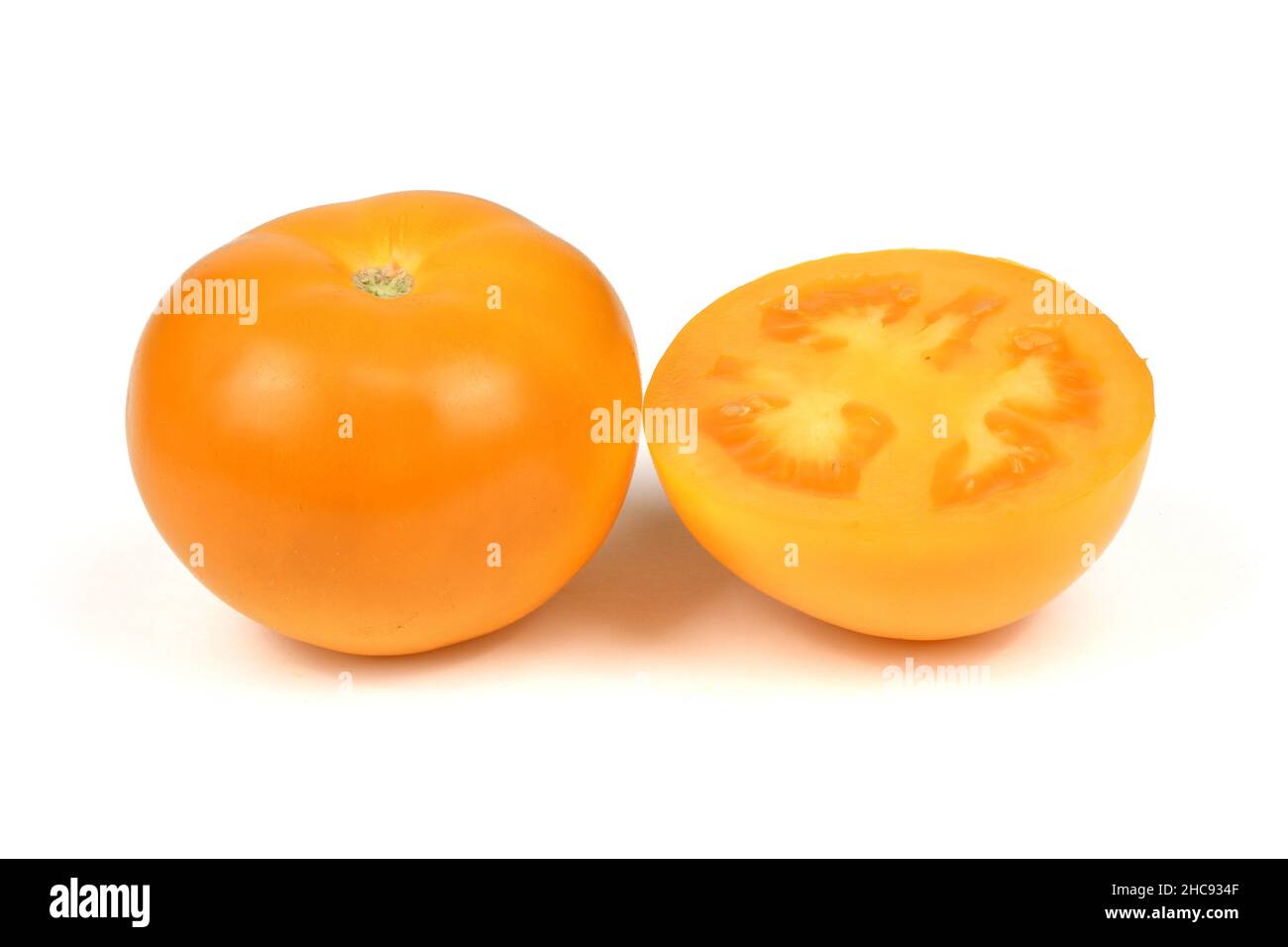 Yellow tomato isolated on white. High resolution photo. Full depth of ...