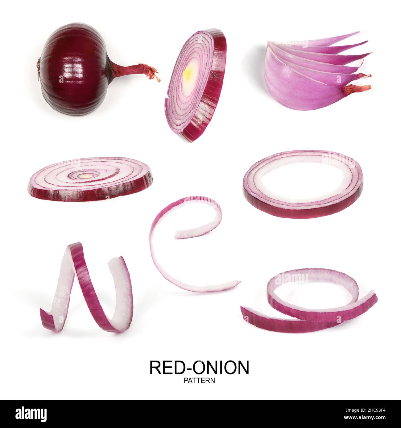 Creative layout made of red onion. High resolution photo. Full depth of ...