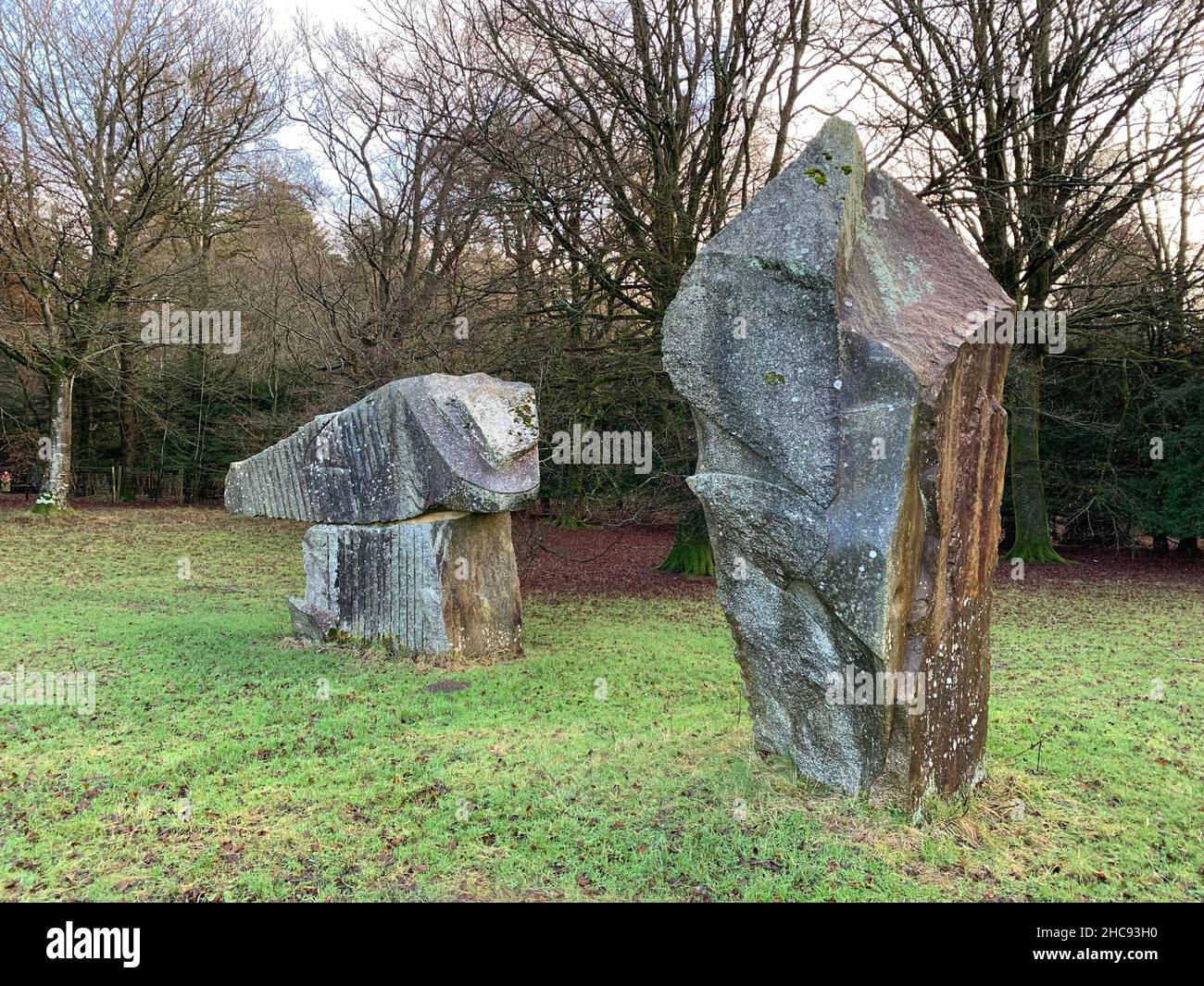 ancient stones in Longleat Park near Frome Wiltshire Stock Photo - Alamy