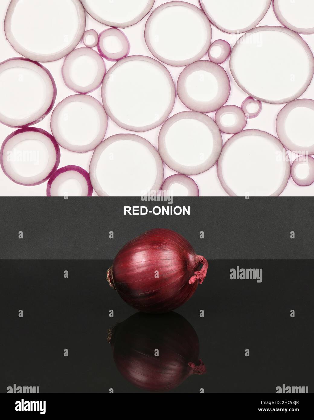 Creative layout made of red onion. High resolution photo. Full depth of ...