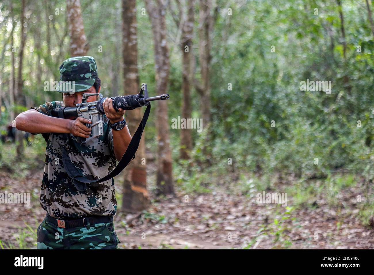 November 23, 2021, Kayin State, Myanmar: Ko Myat Min Thu who is from ...