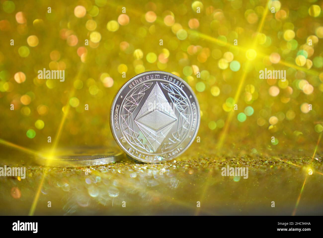 The reverse side is ether. Cryptocurrency ether is the coin of the ...