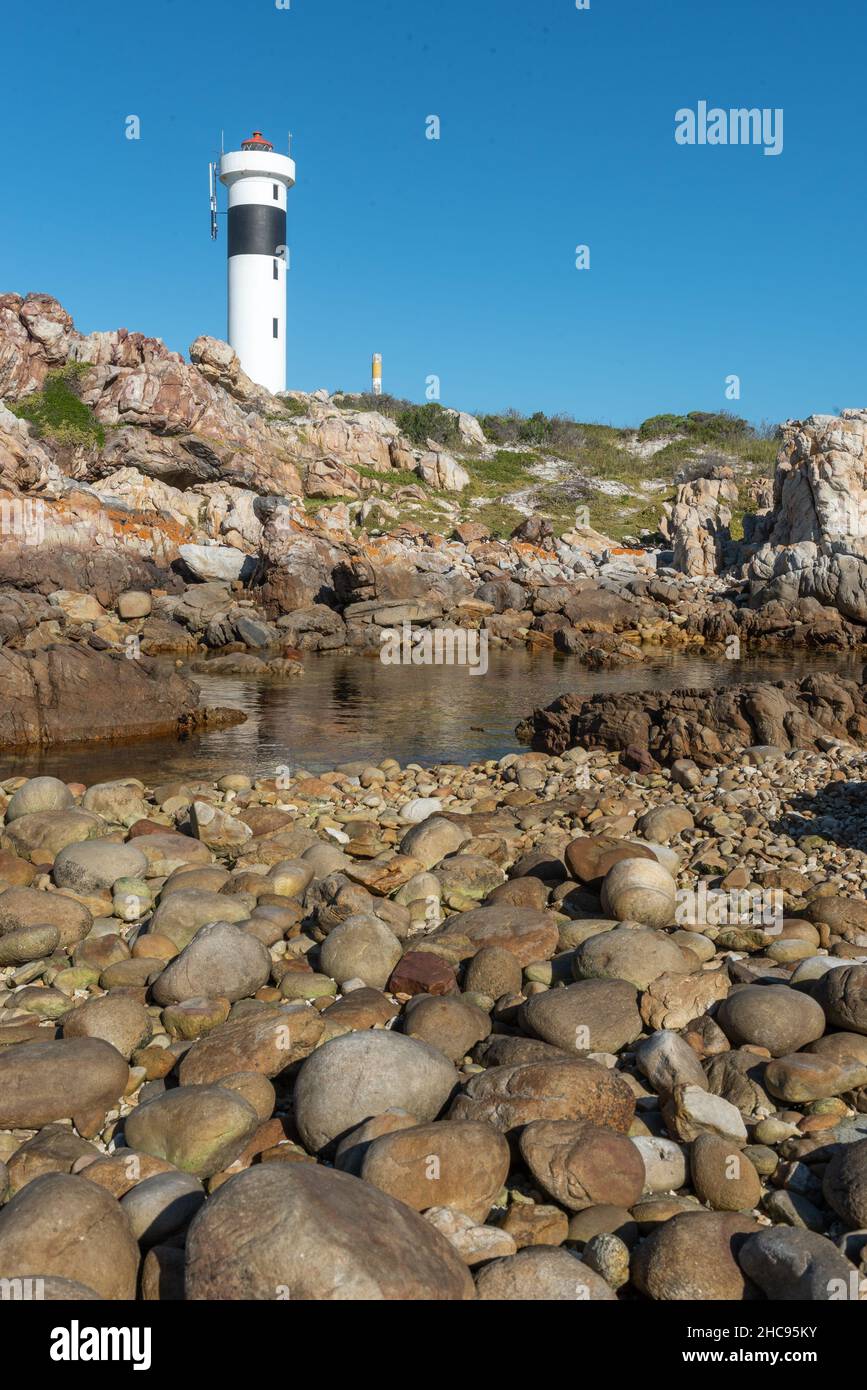 Cape Hangklip Lighthouse at Cape Hangklip, Pringle Bay, Western Cape ...