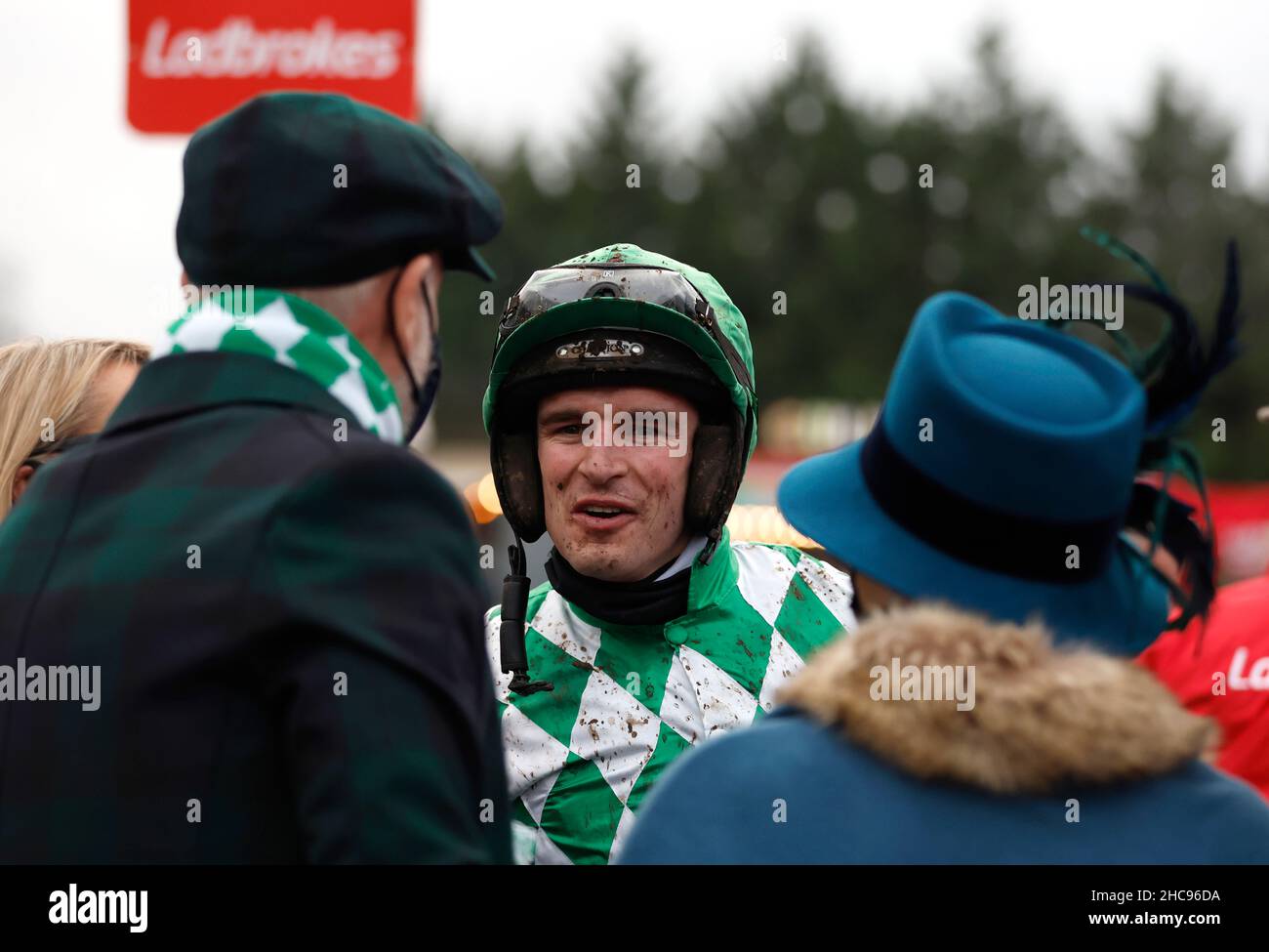 Jockey Danny Mullins celebrates after riding Tornado Flyer to victory ...