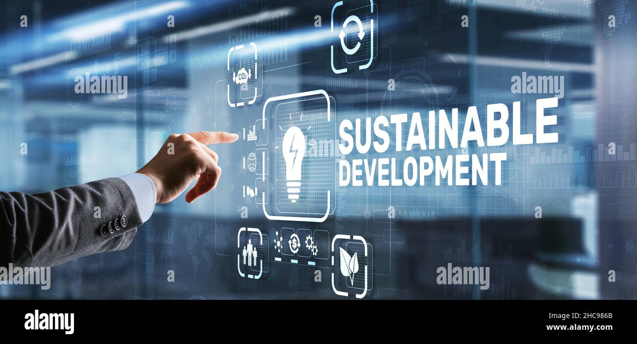 Sustainable Balanced Development. Balance between nature and science ...