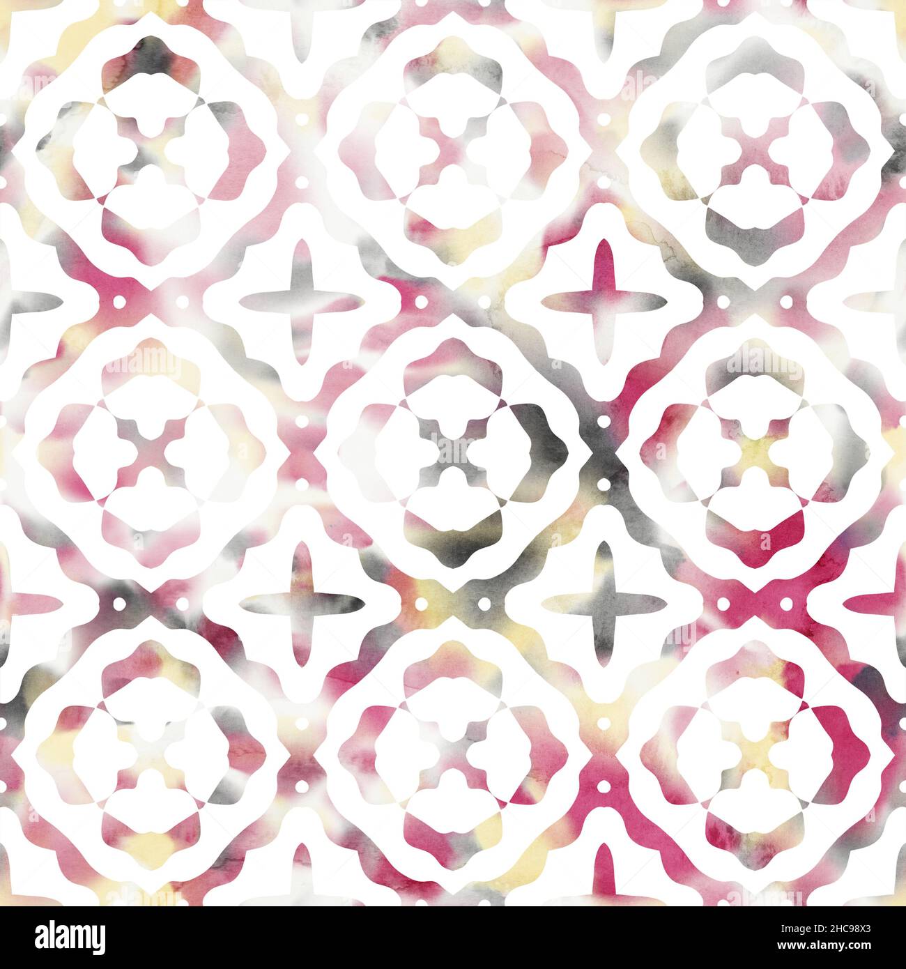 Seamless white on color interior wall tile style surface pattern design ...