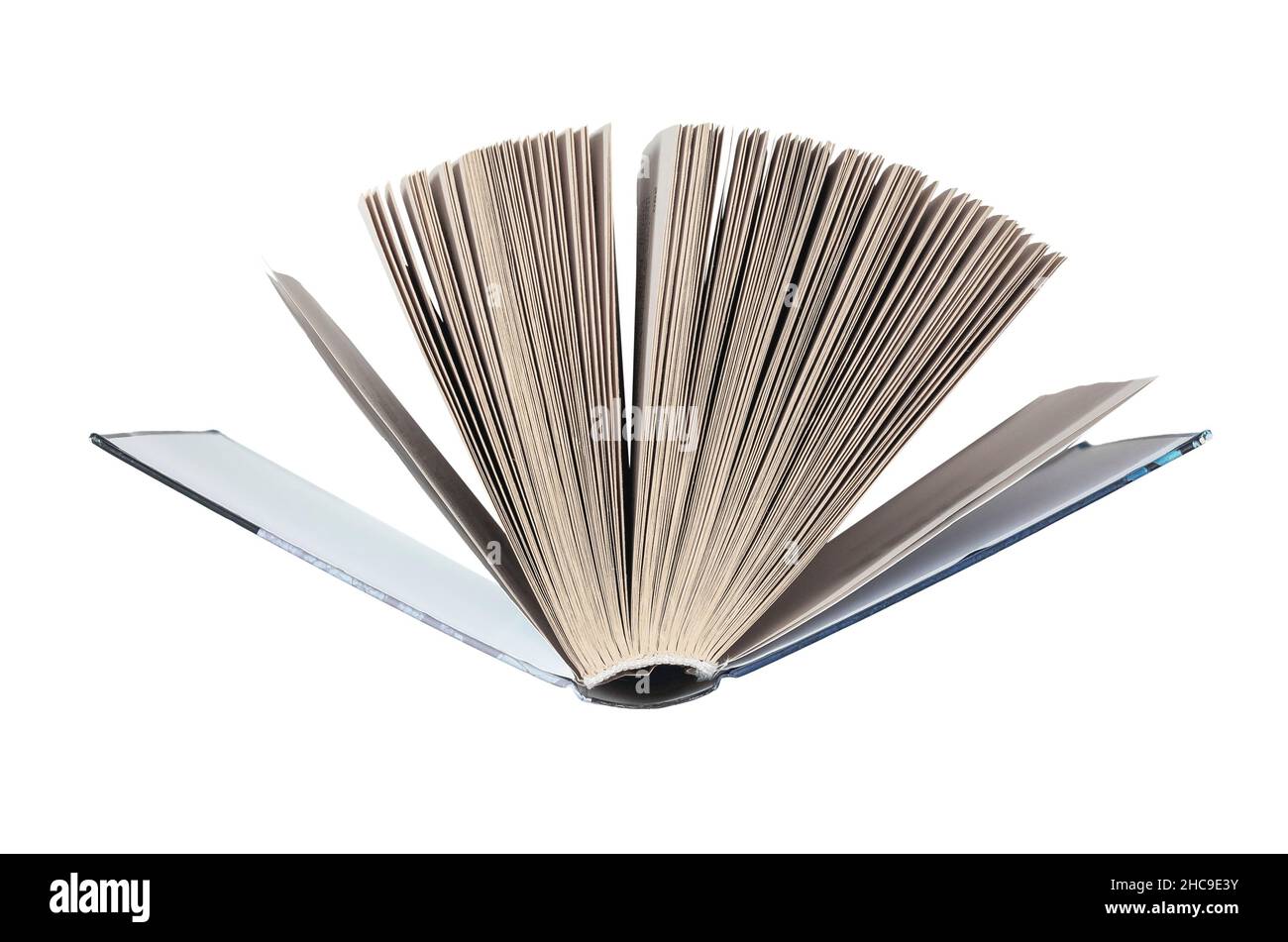 Open book with turning pages isolated on white background Stock Photo ...