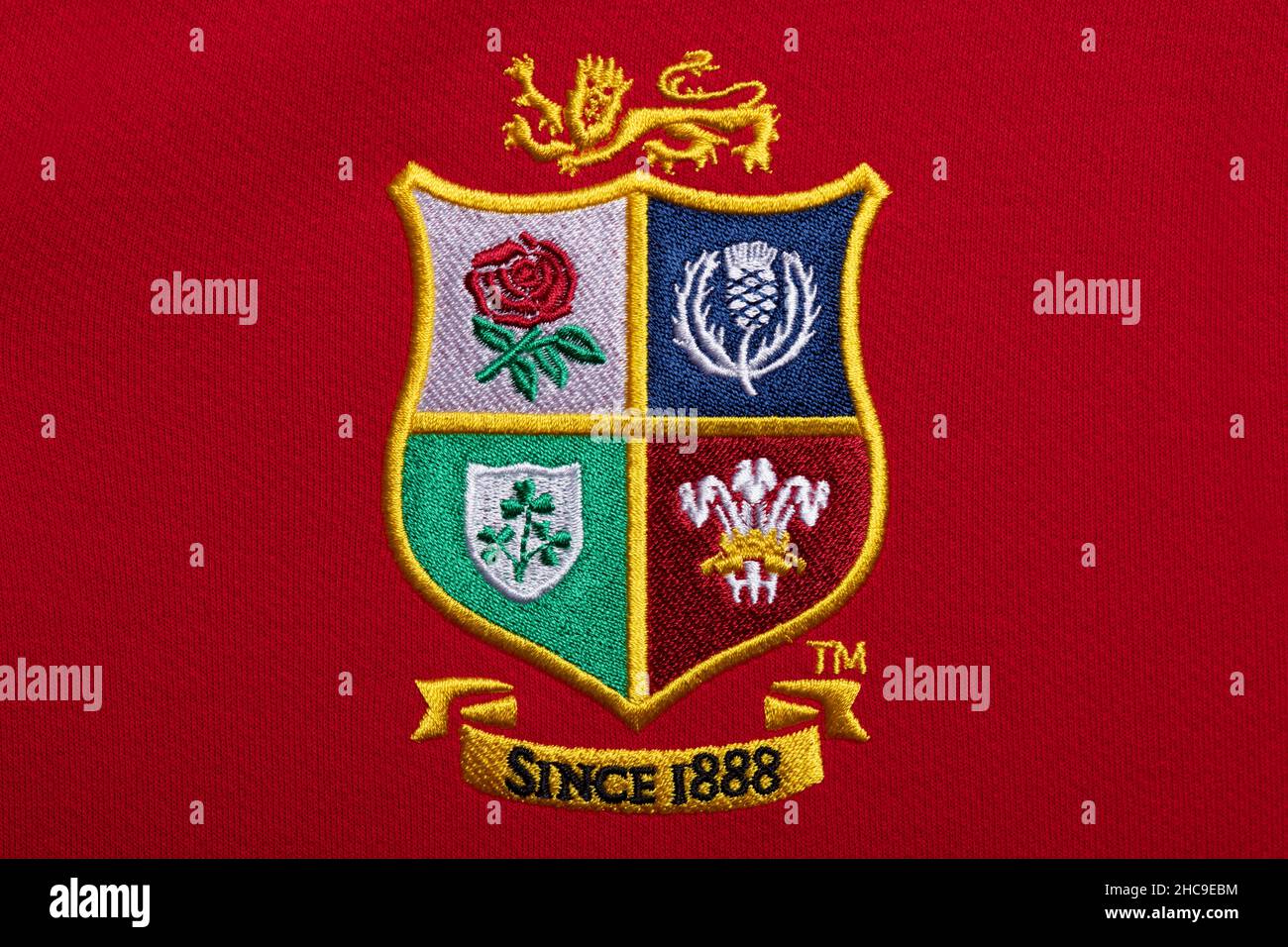 Rugby british lions logo hi-res stock photography and images - Alamy