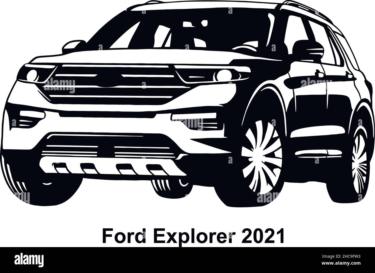 Suv Car - 4x4, off-road pickup truck vector isolated on white Stock ...