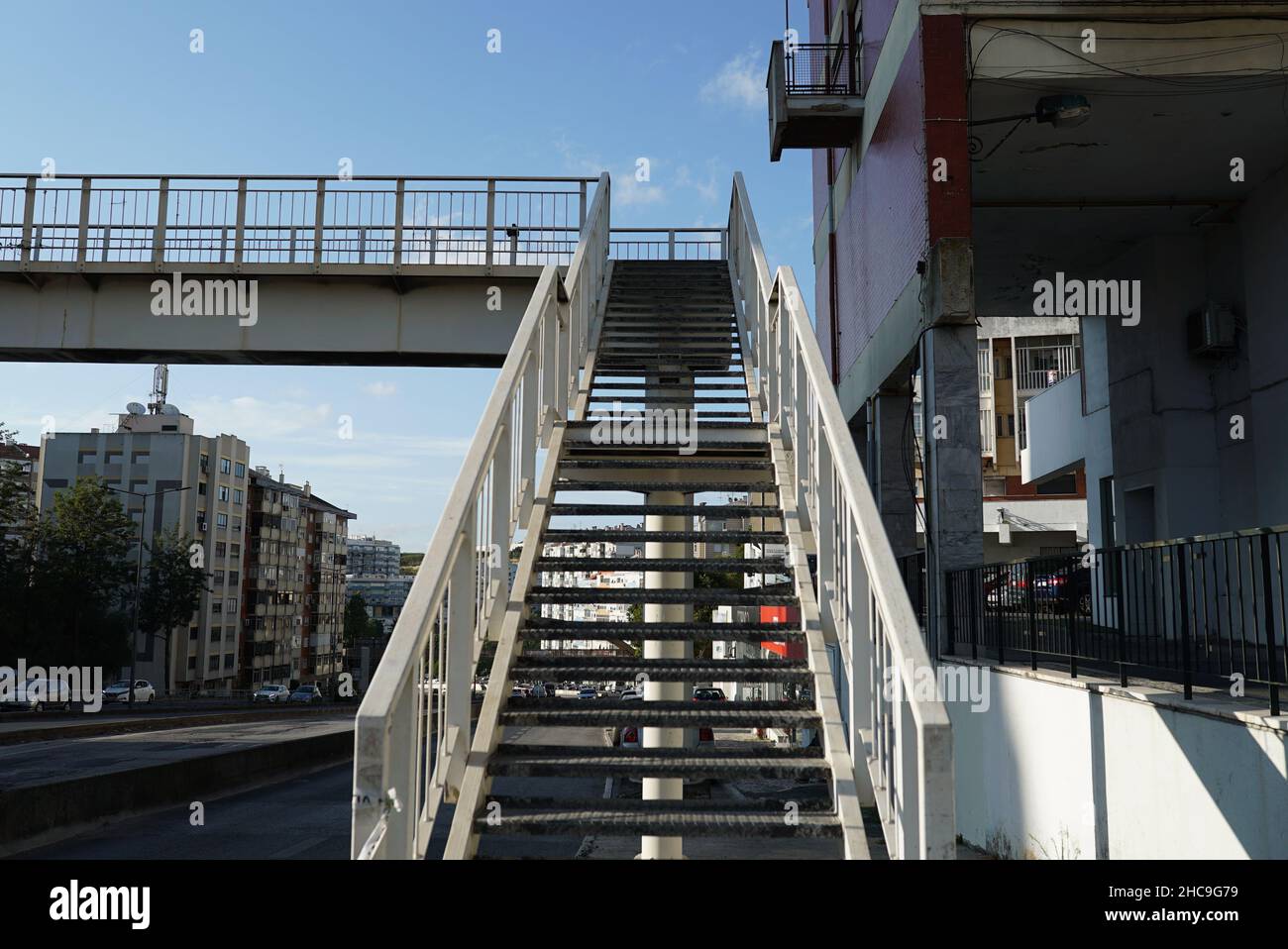 Stairs leading to the overpass Stock Photo - Alamy