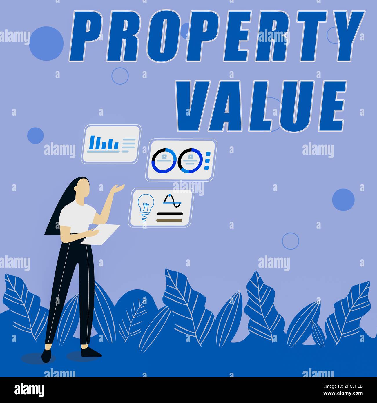 Conceptual display Property Value. Business showcase Worth of a land ...