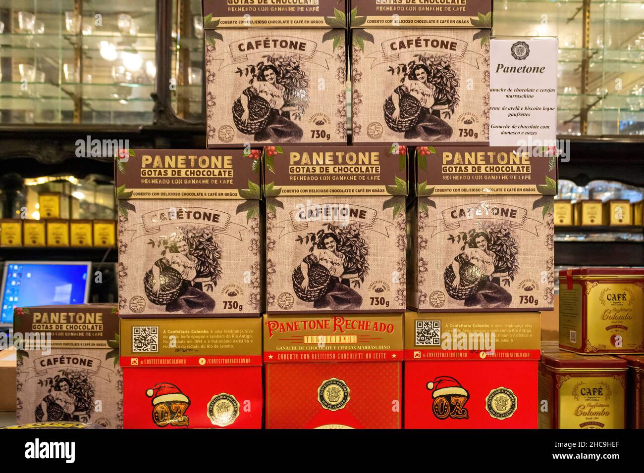 Inside of the Colombo Confectionary Business, Rio de Janeiro, Brazil ...