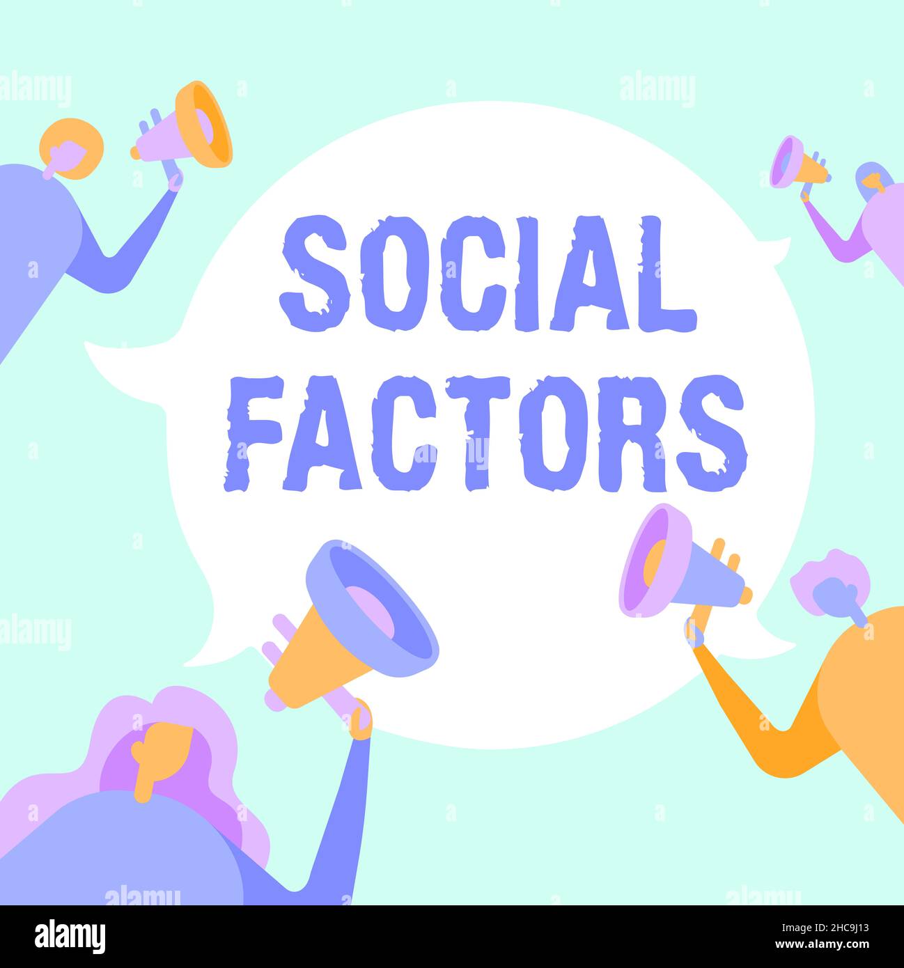 Text sign showing Social Factors. Business showcase Things that ...