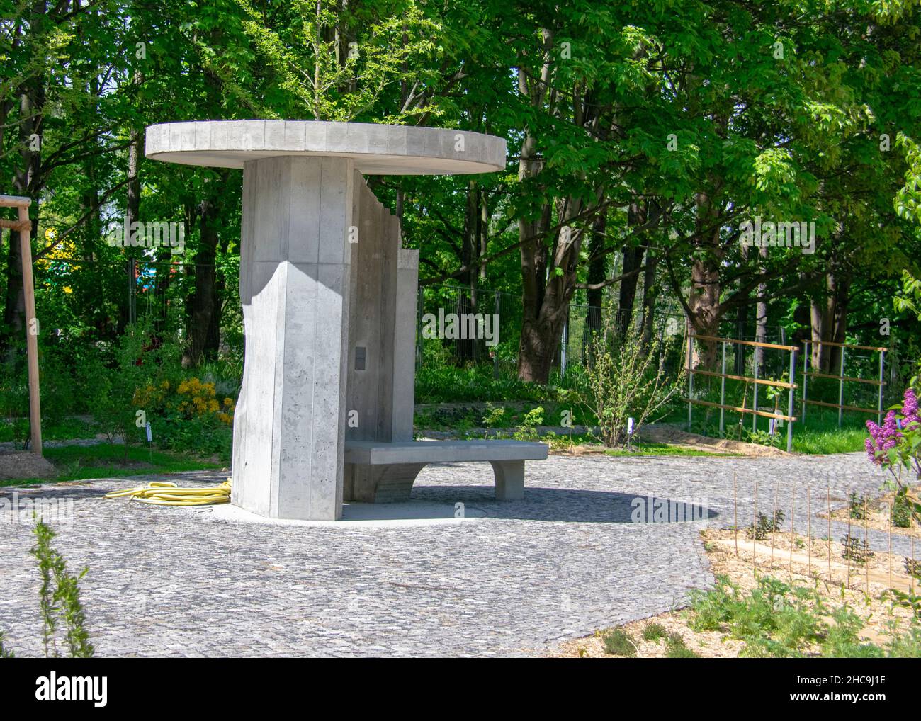 Scenic landscape of Jewish garden in Garten der Welt Marzahn Berlin ...