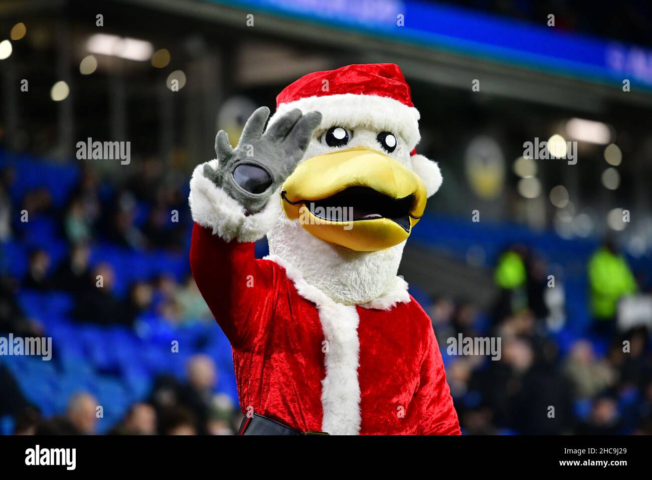 Brighton, UK. 26th Dec, 2021. Brighton's mascot Sammy the Seagull is in ...