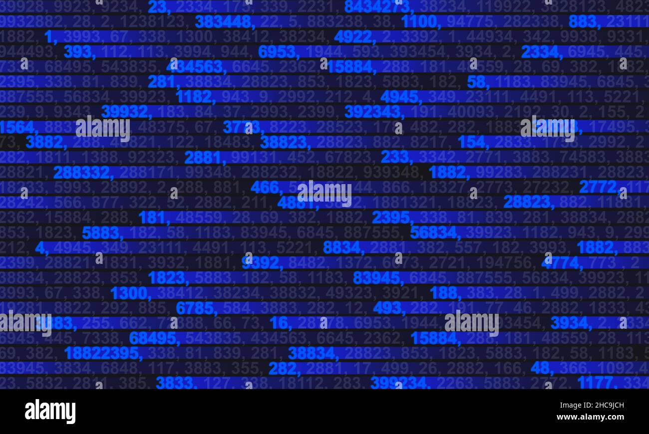 A Business colorful theme with an array of numbers and casually ...