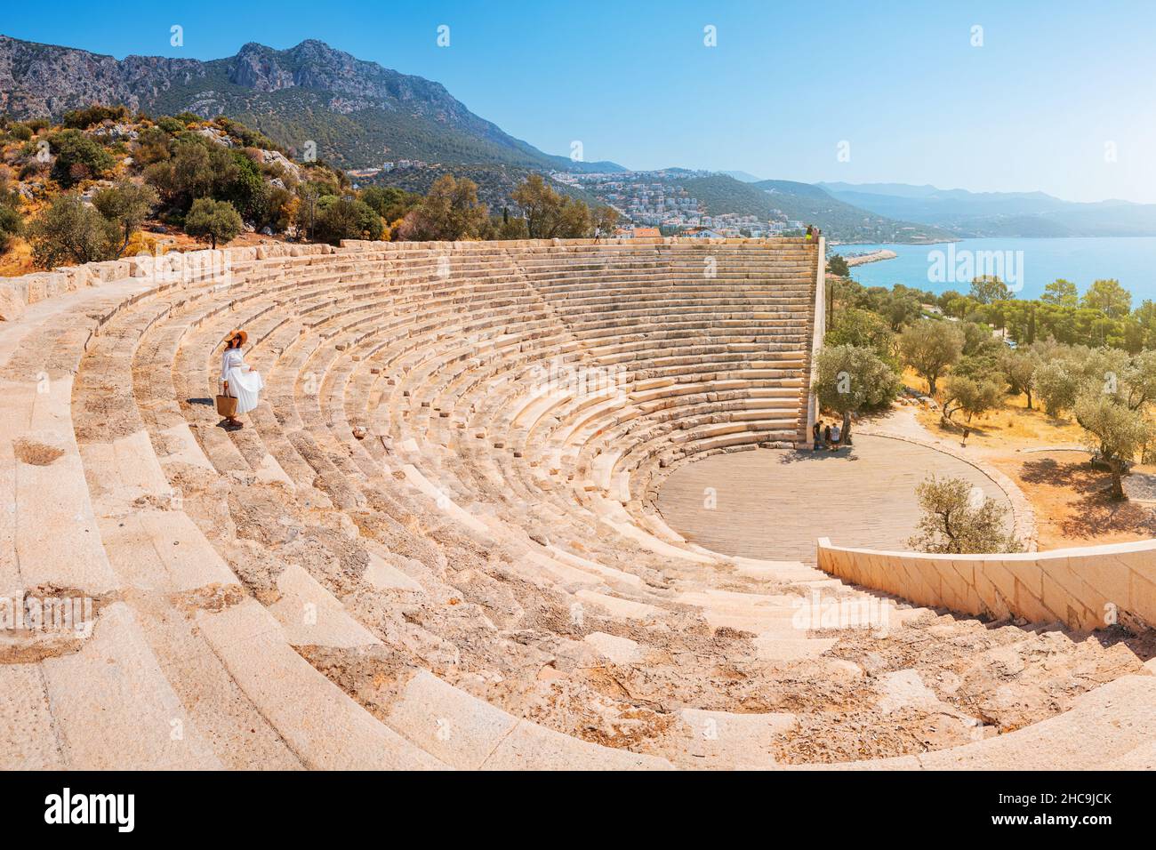 Antiphellos ancient Greek amphitheater as the main tourist attraction ...