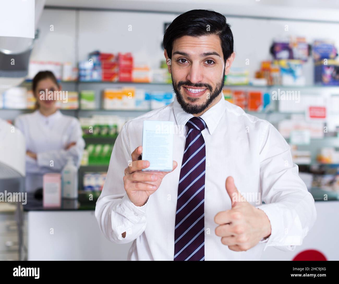 Portrait satisfied male client hi-res stock photography and images - Alamy