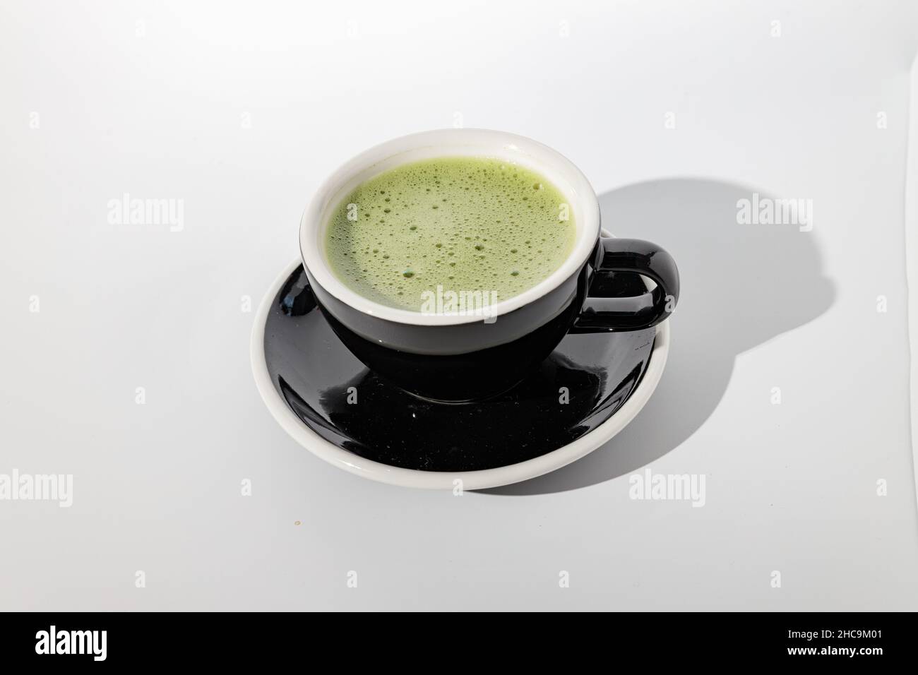 Top view of Japanese green tea, ground into powder Stock Photo - Alamy