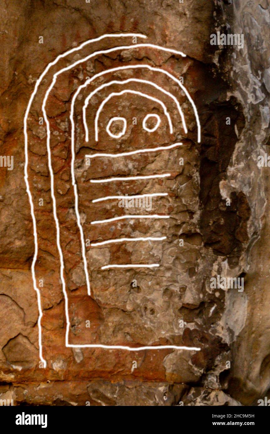 Prehistoric idol of La Pena de Tu, Asturias Stock Photo - Alamy
