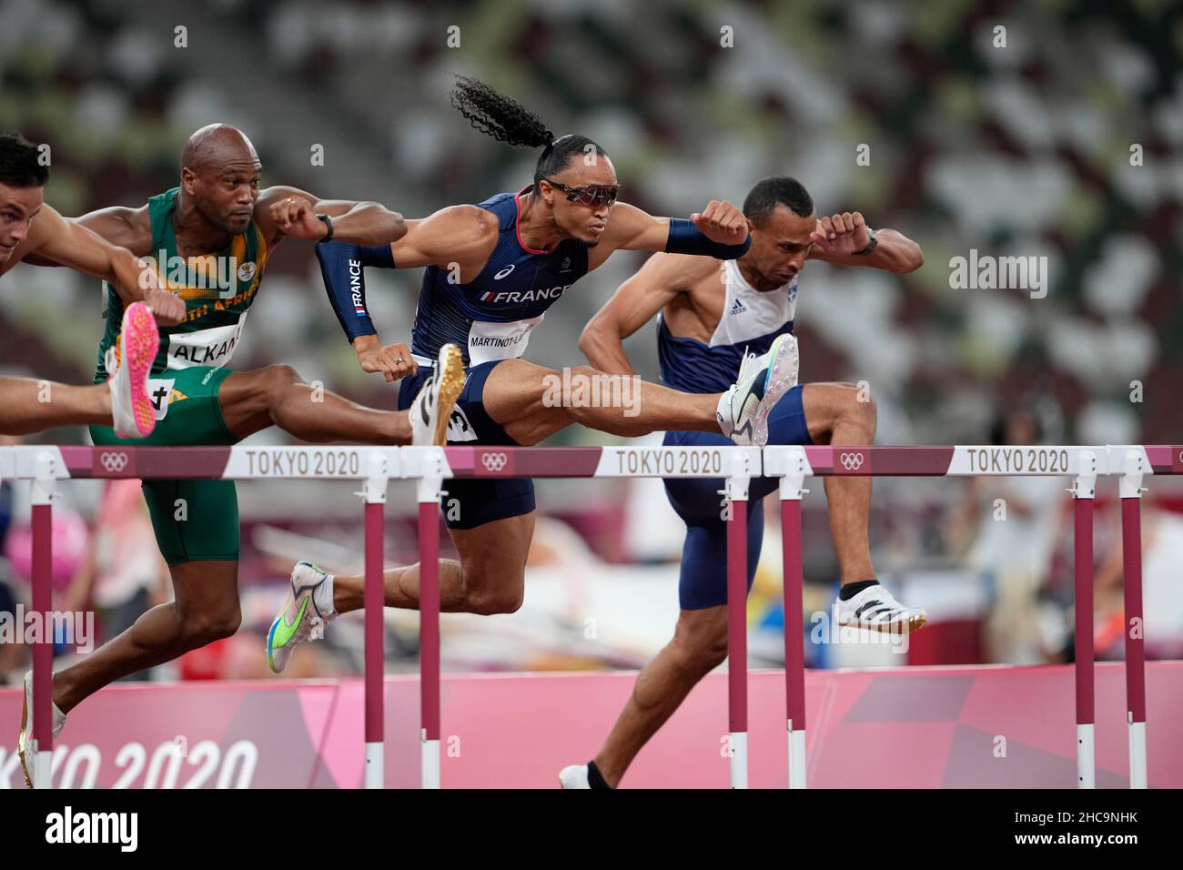 Pascal Martinot-Lagarde participating in the 110 meter hurdles at the ...