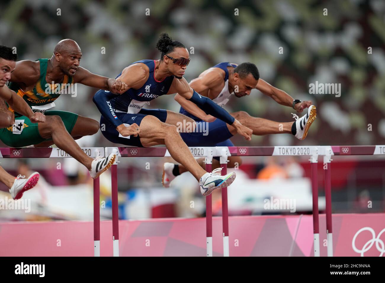 Pascal Martinot-Lagarde participating in the 110 meter hurdles at the ...