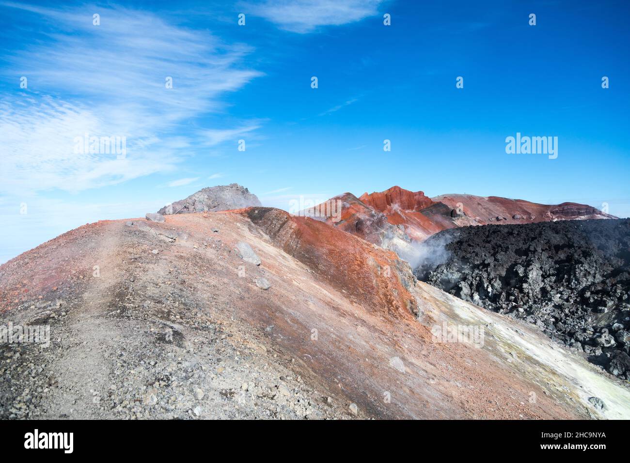 Avachinsky volcano, Kamchatka peninsula, Russia. An active volcano ...