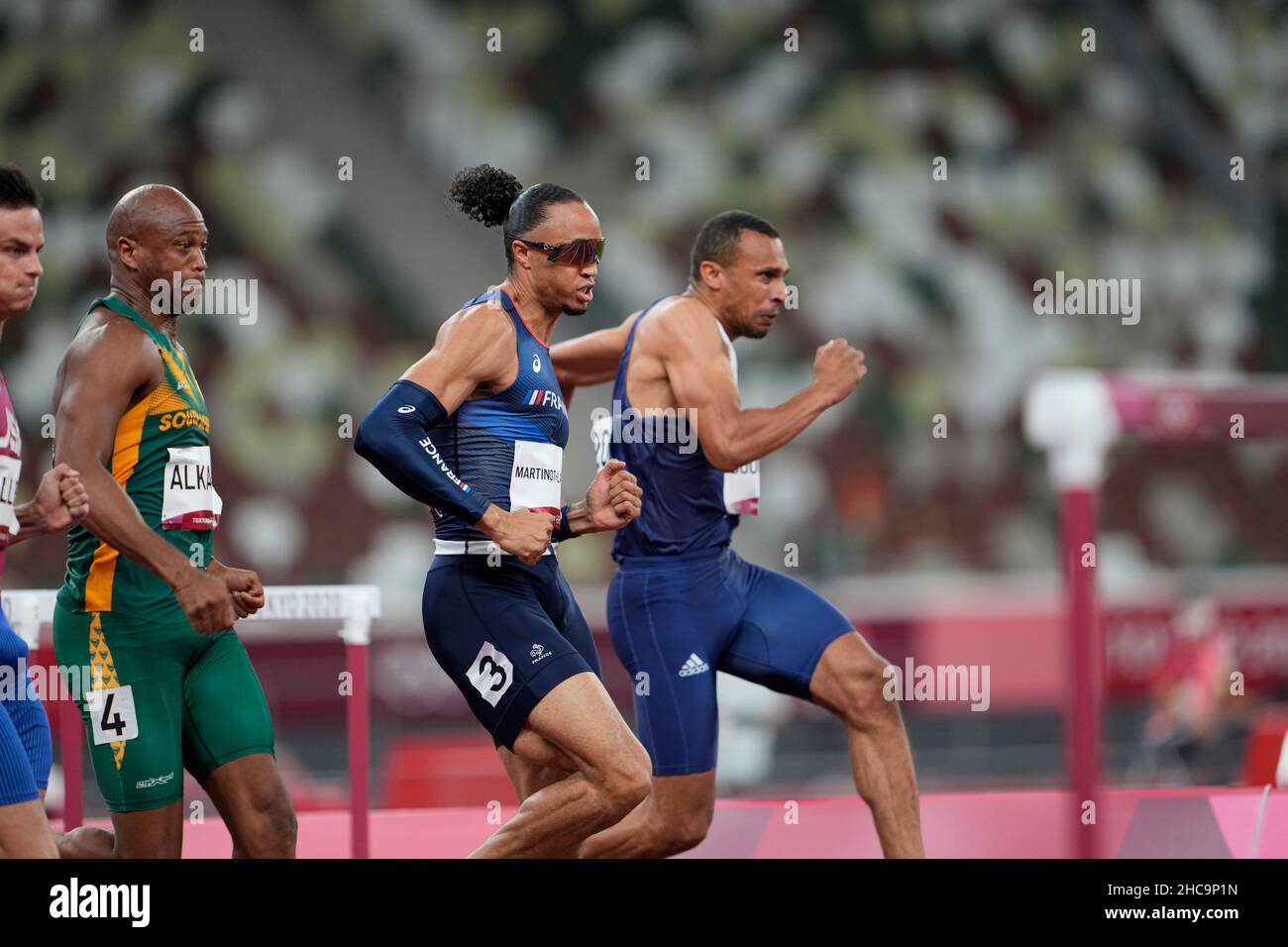 Pascal Martinot-Lagarde participating in the 110 meter hurdles at the ...