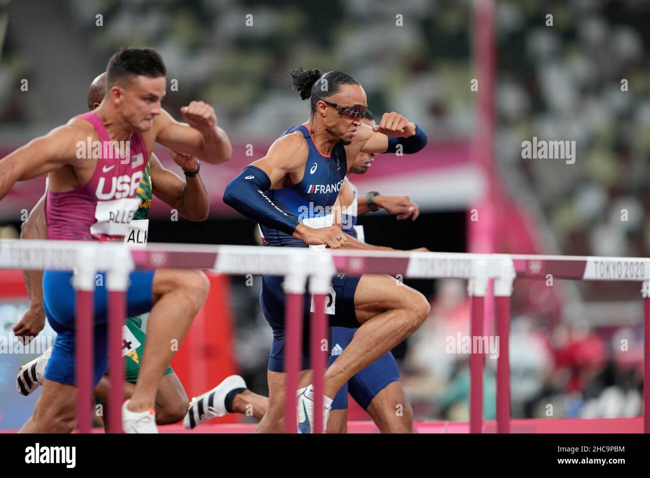 Pascal Martinot-Lagarde participating in the 110 meter hurdles at the ...