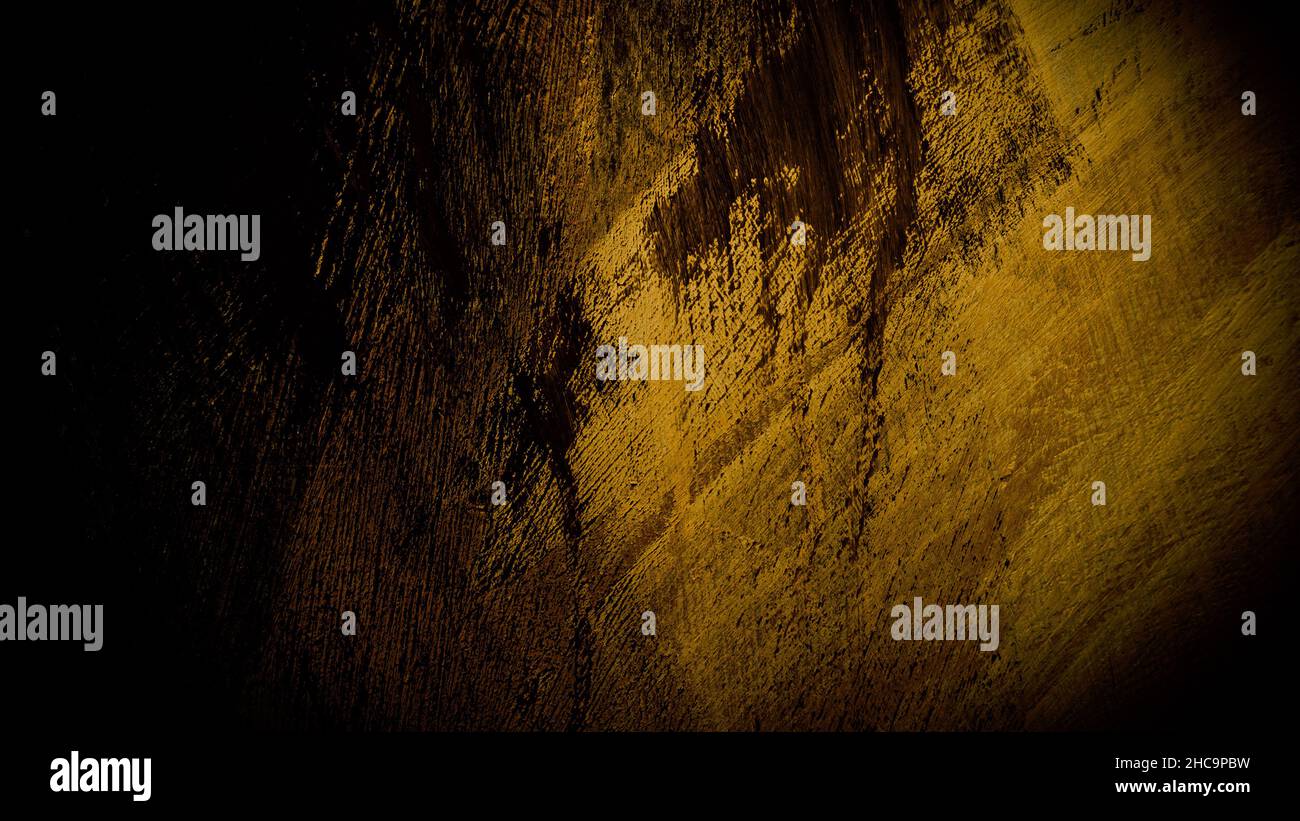 Splashes of acrylic paints on the wall, background with scuffed paint ...