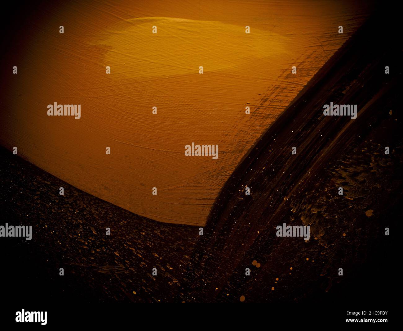 Splashes of acrylic paints on the wall, background with scuffed paint ...