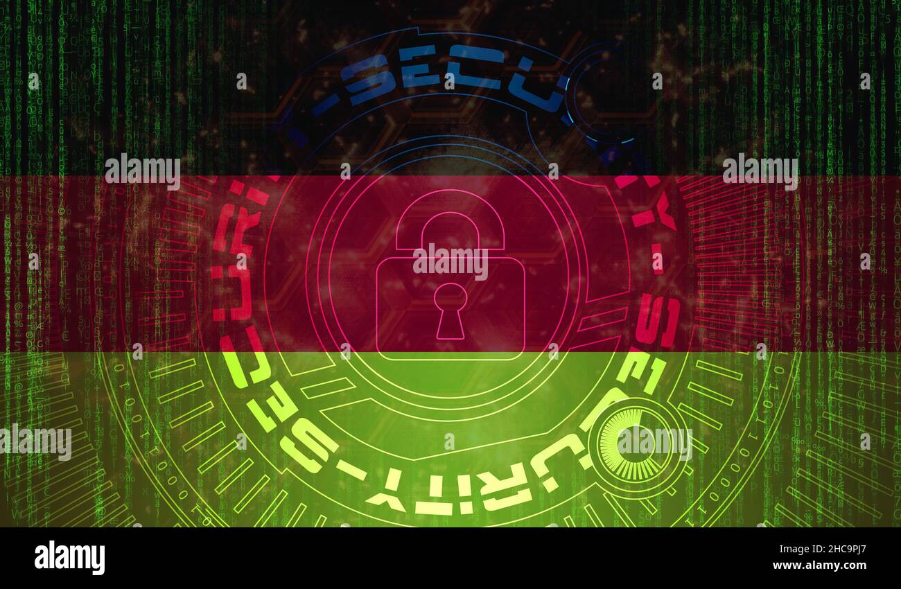 National cyber Security of Germany on digital background Data ...