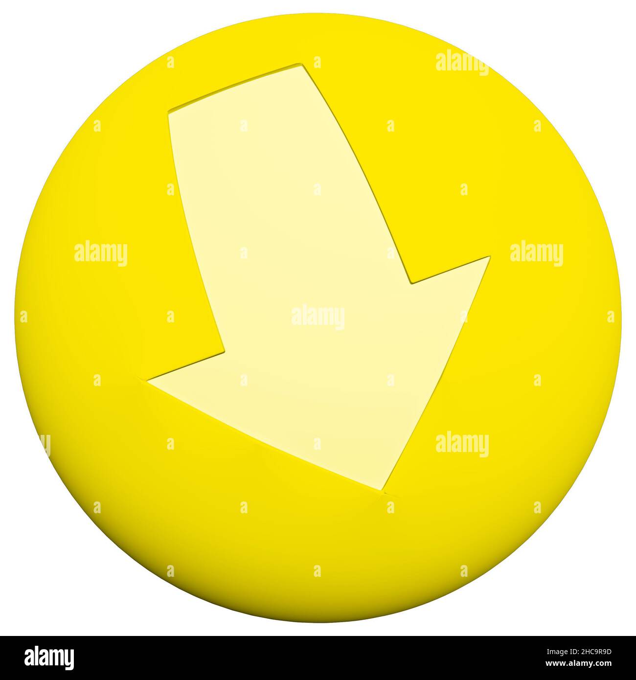 Sphere with arrow - download button 3d isolated - 3d rendering Stock ...