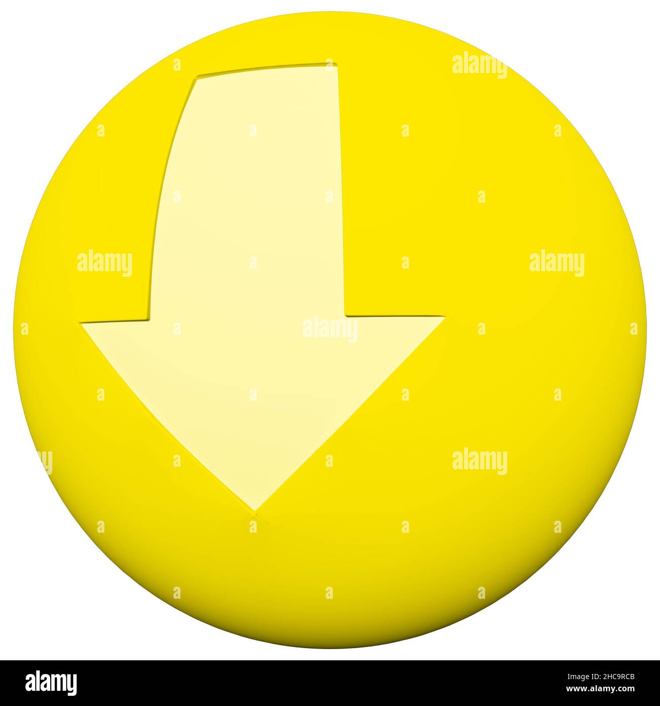 Sphere with arrow - download button 3d isolated - 3d rendering Stock ...