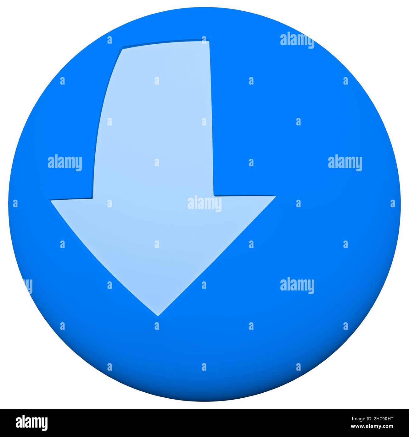 Sphere with arrow - download button 3d isolated - 3d rendering Stock ...