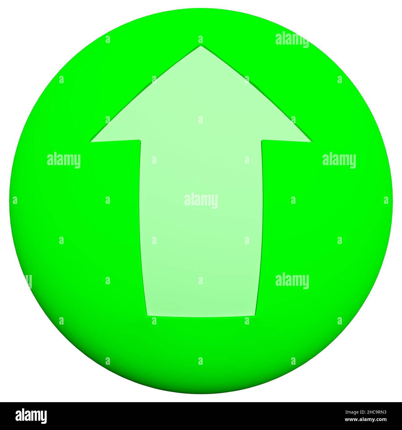 Sphere with arrow - upload button 3d isolated - 3d rendering Stock ...