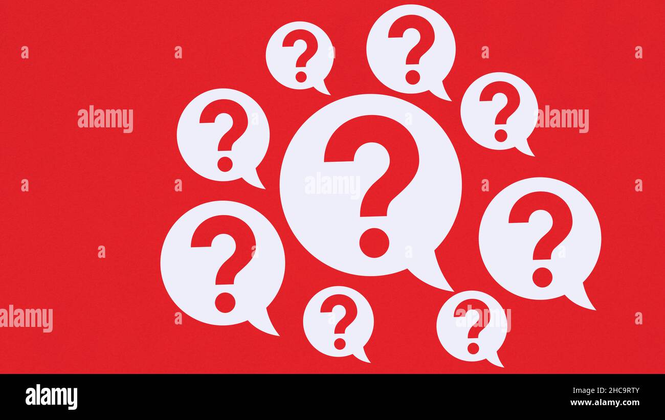 Question marks and idea Stock Photo - Alamy