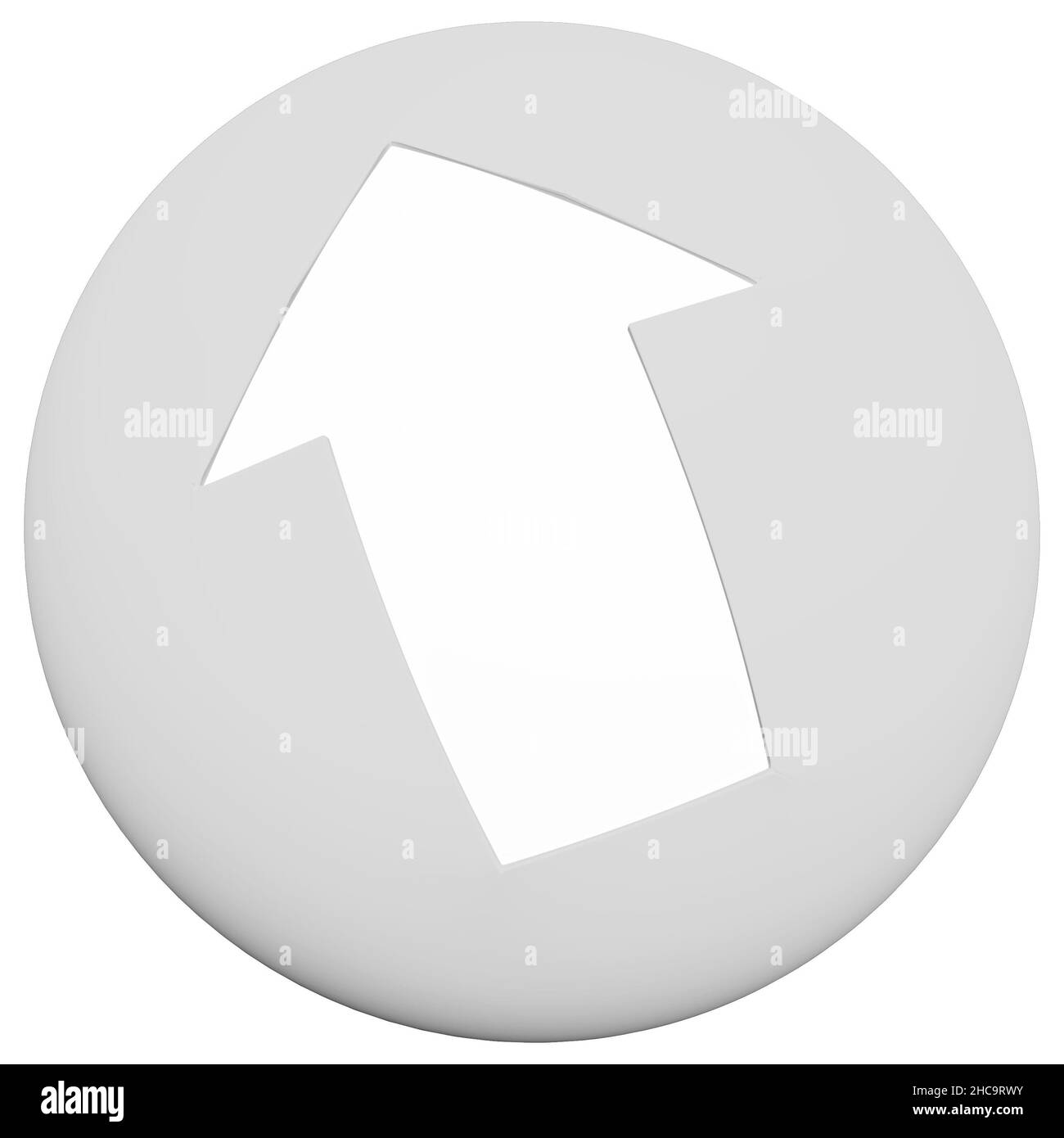 Sphere with arrow - upload button 3d isolated - 3d rendering Stock Photo - Alamy