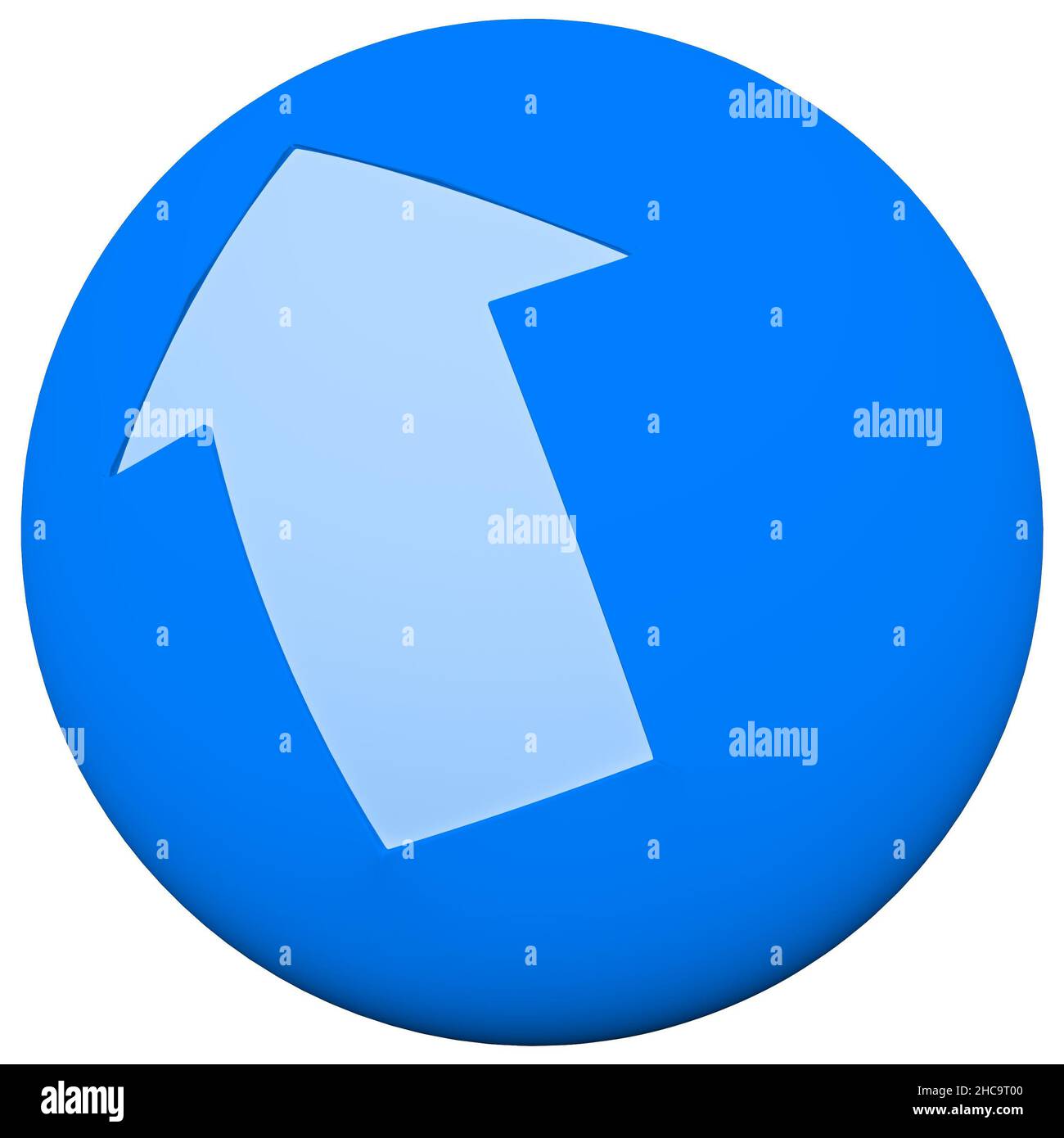 Sphere with arrow - upload button 3d isolated - 3d rendering Stock Photo - Alamy
