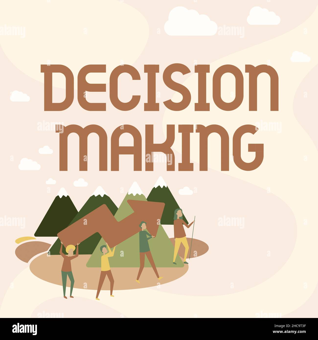 Conceptual display Decision Making. Business showcase The act of ...