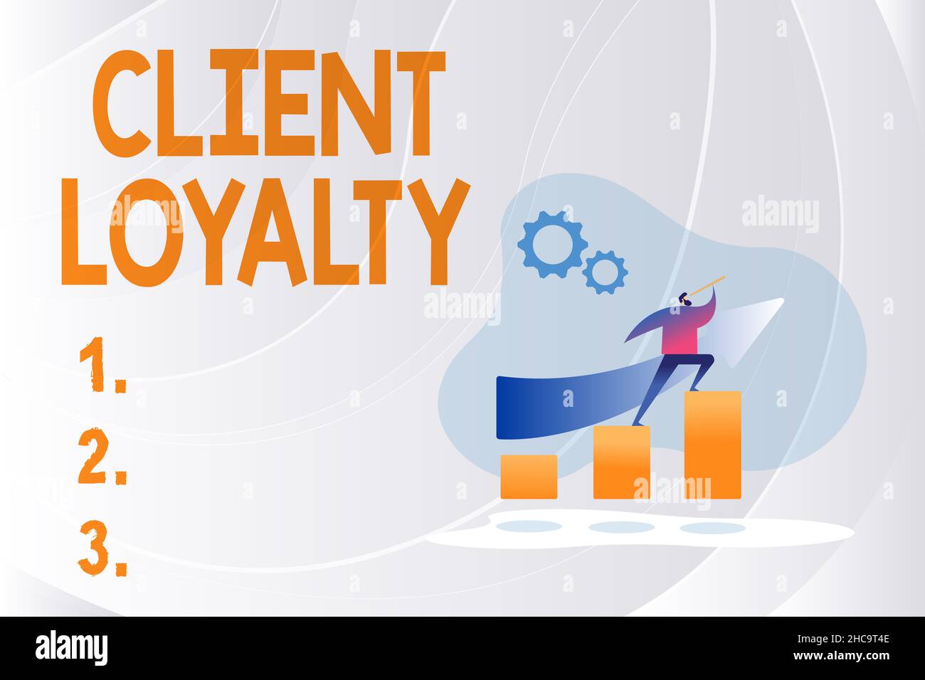 Hand writing sign Client Loyalty. Business idea The result of ...