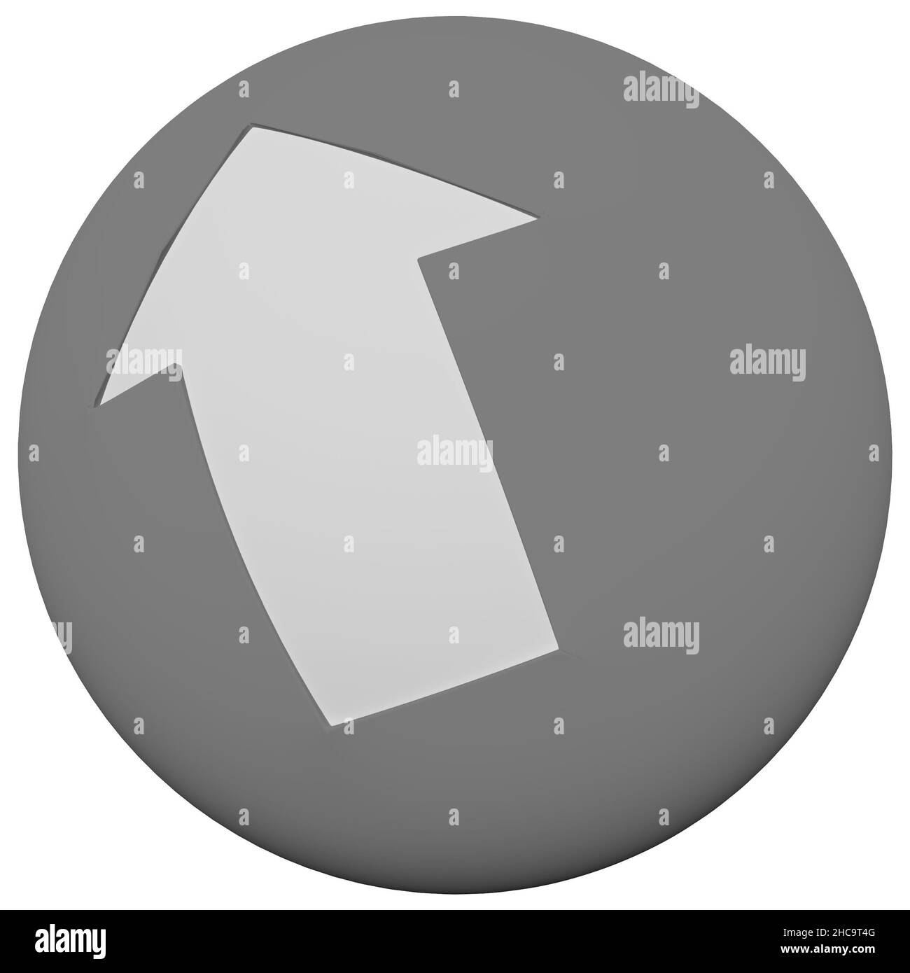 Sphere with arrow - upload button 3d isolated - 3d rendering Stock ...