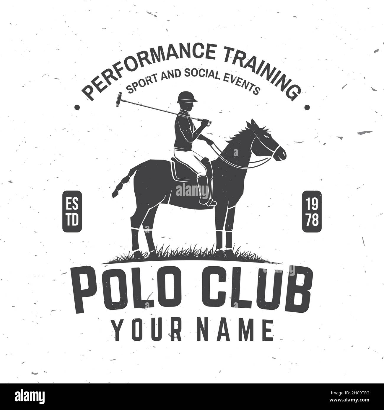 Polo club sport badge, patch, emblem, logo. Vector illustration ...