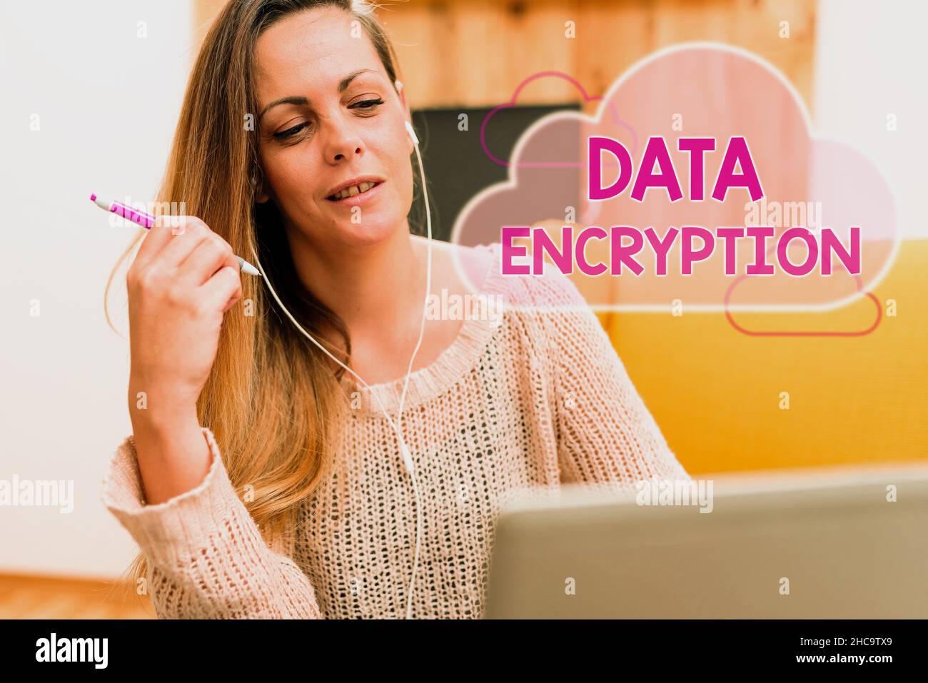 Handwriting text Data Encryption. Business idea Symmetrickey algorithm for the encrypting ...